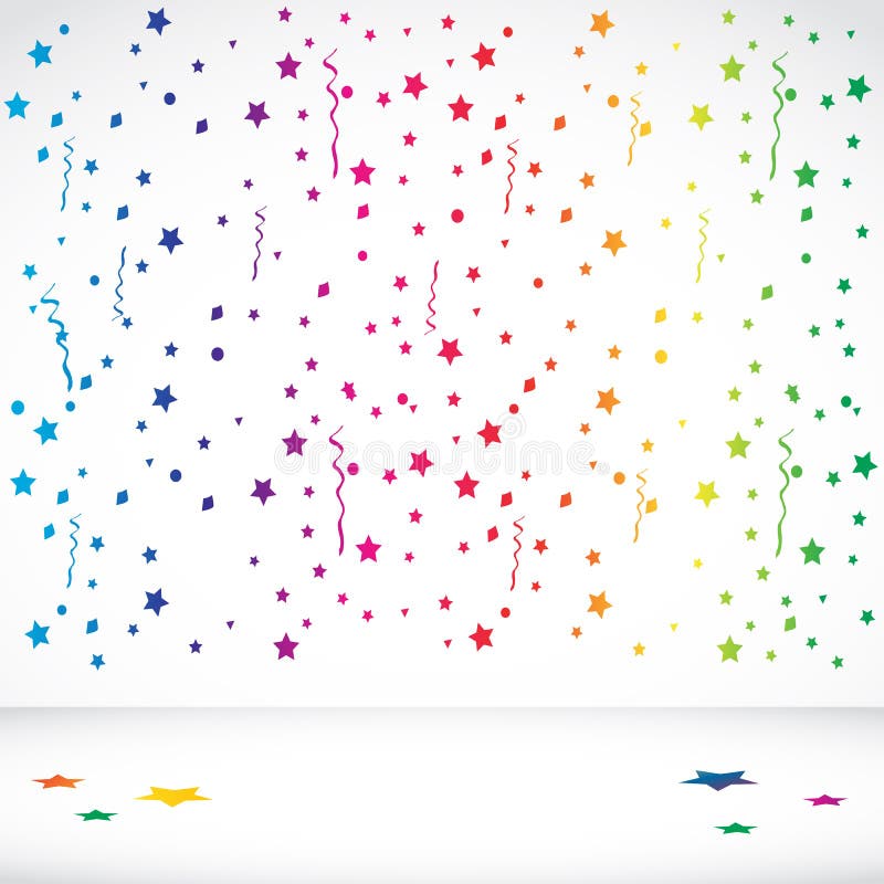 Colorful Design Element Stylized Confetti Isolated on White Back Stock ...