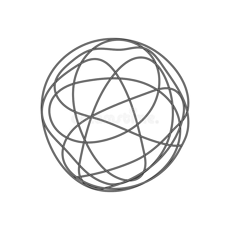 Abstract Confusing Texture from a Ball Shaped Wire. Random Chaotic ...