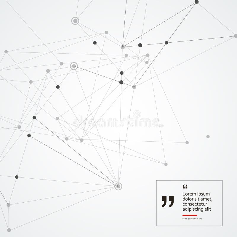 Abstract Connect Dot Line for Concept Design. Futuristic Pattern. Black ...