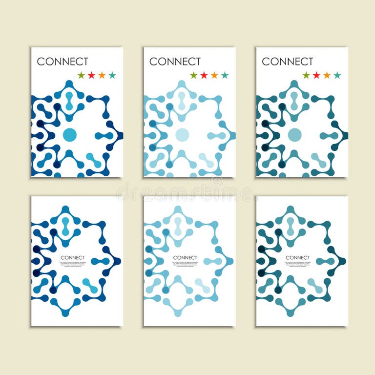 Abstract Connect Figure on Brochure Template Stock Vector ...