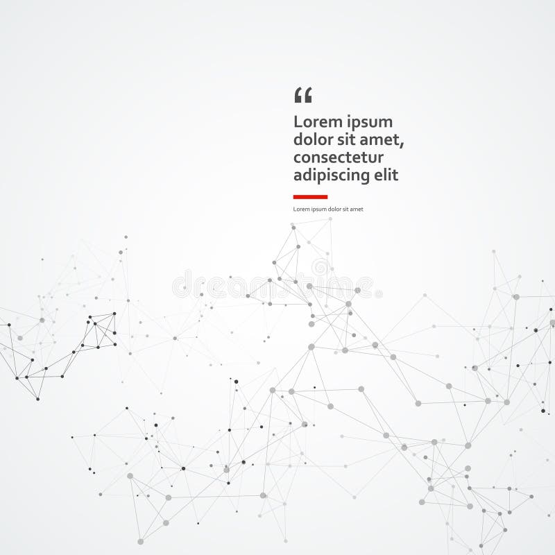 Abstract Connect Shapes with Dots and Lines. Vector Science Background ...