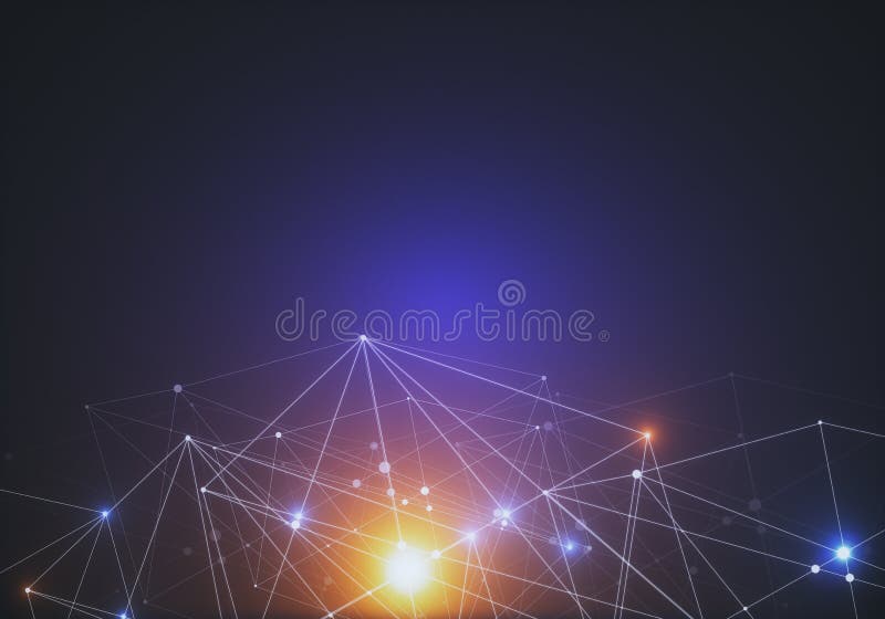 Abstract connected dots stock illustration. Illustration of creativity ...