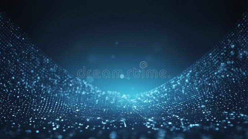 Cyber-Technology Concept with Connected Lines and Dots on Blue ...