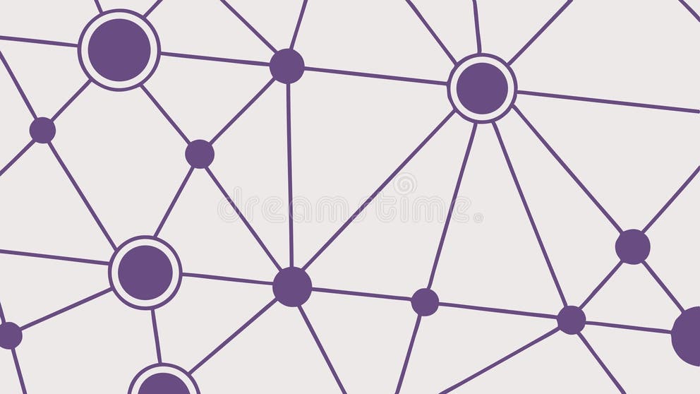 Abstract Connected Dots Network, Modern Technology Pattern. Vector Design Generative AI Stock ...