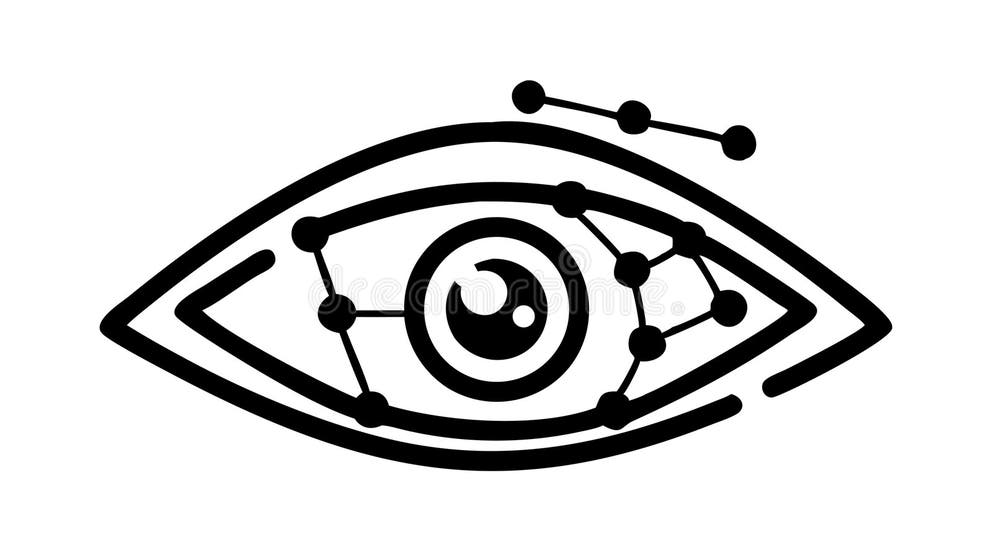 Abstract Connected Eye Icon, Vector Design Generative AI Stock Vector ...