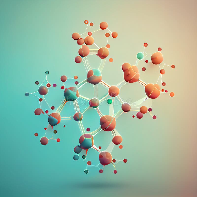 Abstract Connected Line Network Molecule Stock Illustration ...