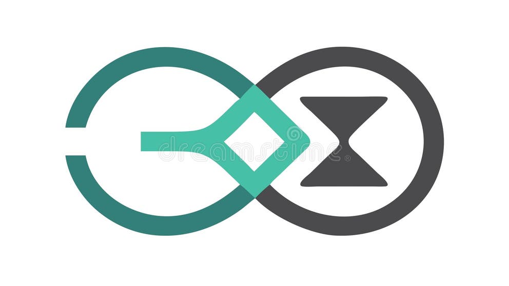 Abstract Connected Loops Icon, Unity and Flow, Vector Design Generative ...