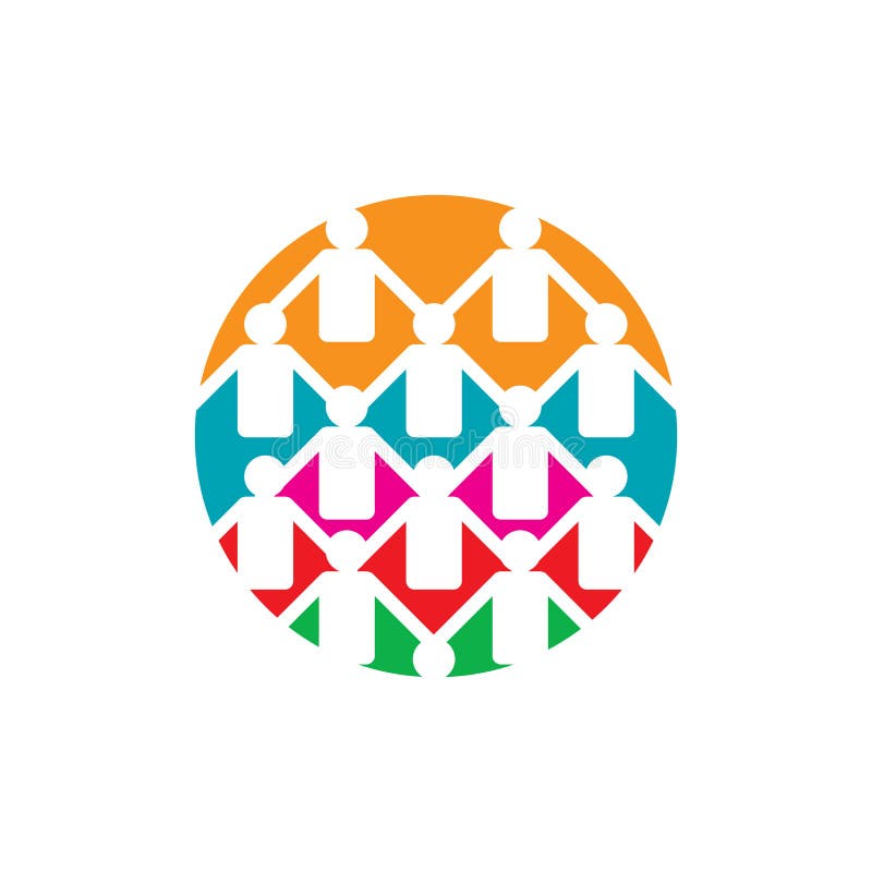 Abstract Connected Unity People Community Logo Design Vector ...