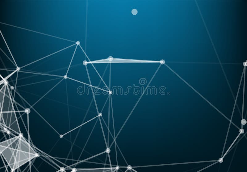 Abstract Connecting Dots and Lines. Connection Science Background Stock ...