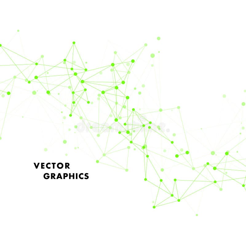 Abstract Connecting Dots And Lines Node Digital Plexus Dot Network Line For Web Stock