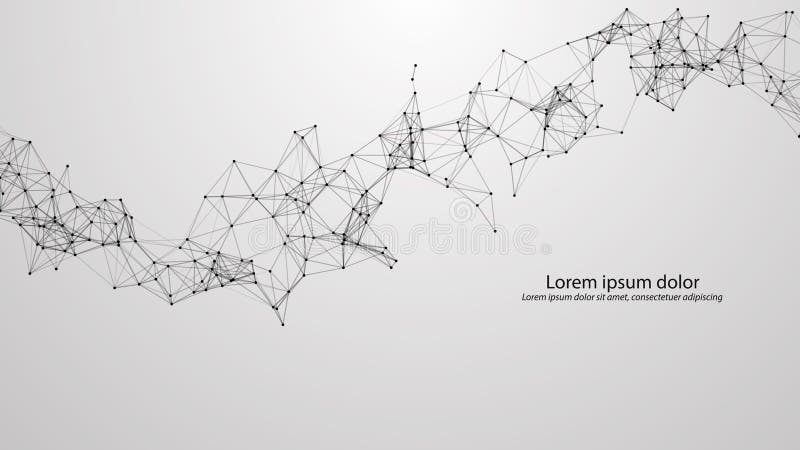 Abstract Connecting Dots and Lines. Vector Technology Background ...