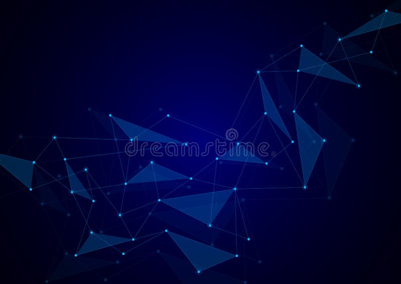 Abstract Connection Background with Lines and Dots Stock Vector ...