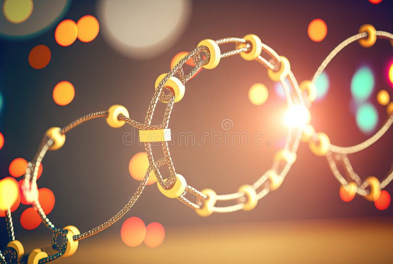 Abstract Connection Concept With Complex Technology Structure Of