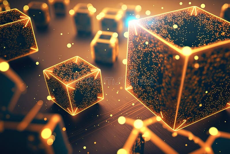 Abstract Connection Concept With Complex Technology Structure Of