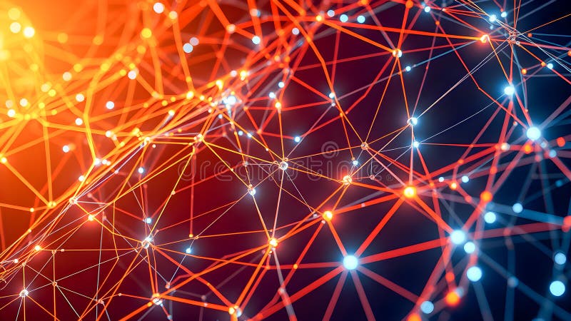 Abstract Connection Dots and Lines. Network Concept Stock Illustration ...