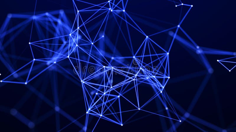 Abstract Connection Dots. Technology Background. Network Connection Structure. Plexus Effect. 3d ...