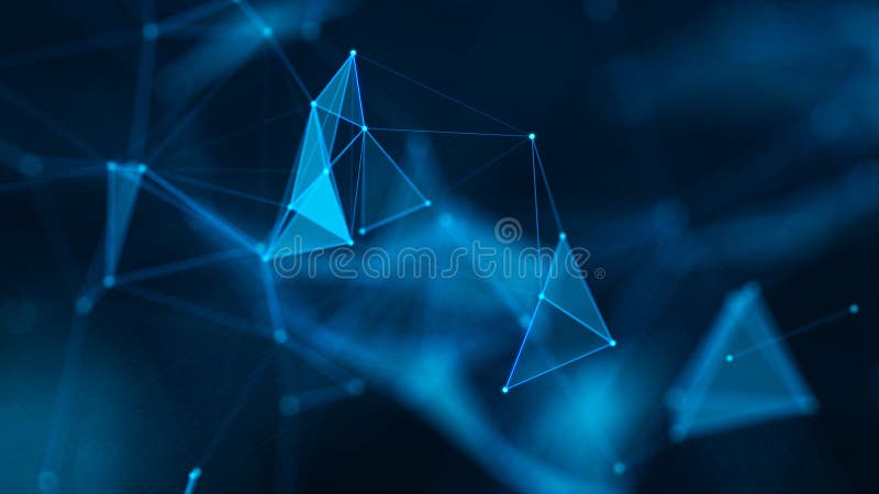 Abstract Connection Dots. Technology Background. Network Connection Structure. Plexus Effect ...