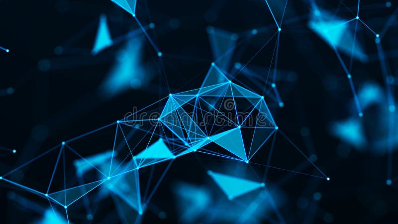 Abstract Connection Dots. Technology Background. Network Connection Structure. Plexus Effect ...