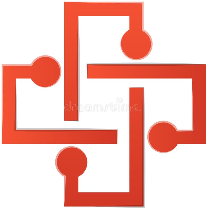 Abstract Connection Logo Illustration in Trendy and Minimal Style Stock ...