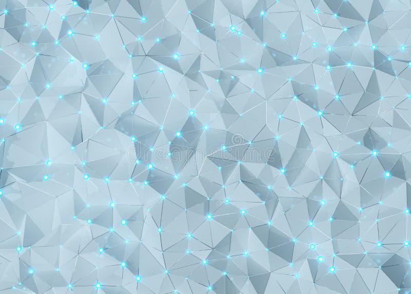 Abstract Connection Network Blue Texture 3D Rendering Stock ...