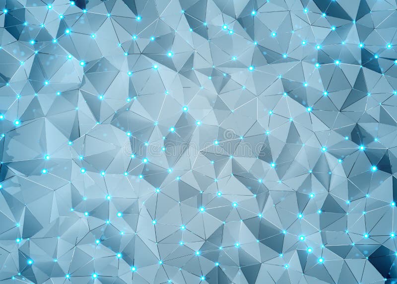 Abstract Connection Network Blue Texture 3D Rendering Stock ...