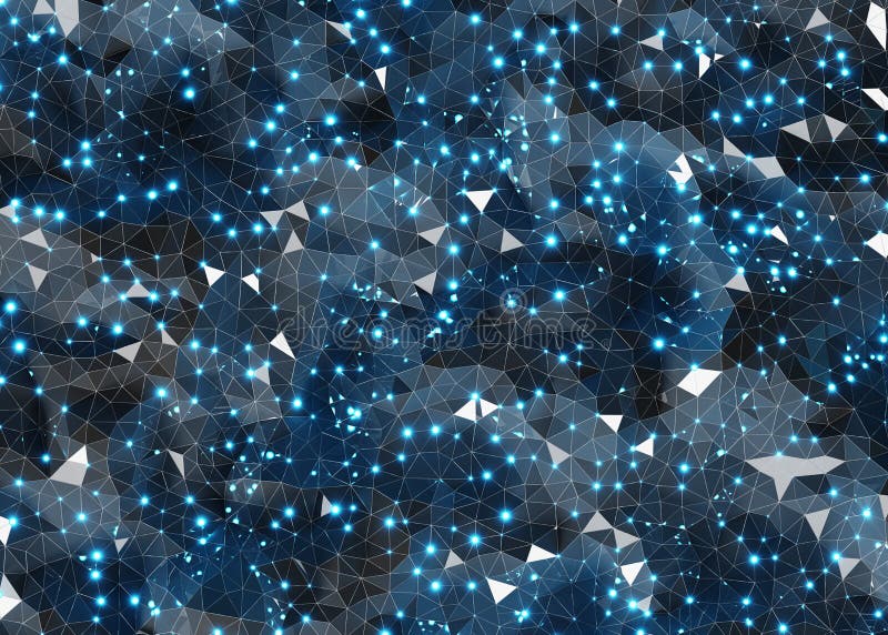 Abstract Connection Network Blue Texture 3D Rendering Stock ...