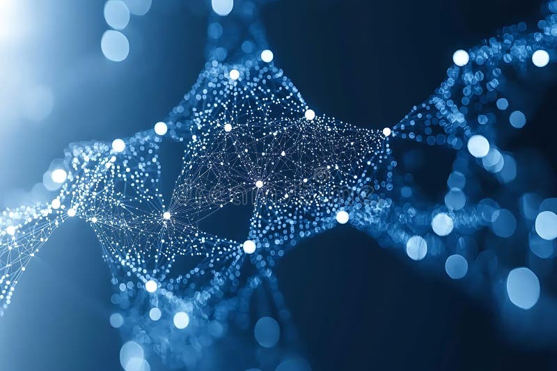 Abstract Connection Points Network, Blue Tones Stock Photo - Image of neural, internet: 376931130