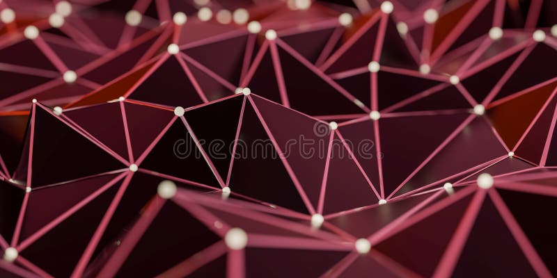 Abstract Connection Structure with Connecting Dots and Lines - 3d ...