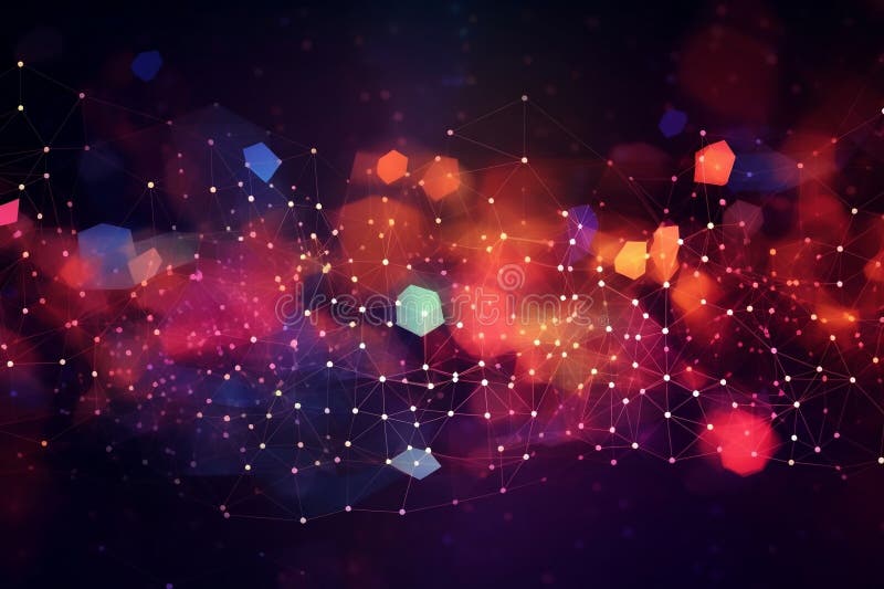 Abstract Connection: Technology S Lines and Dots. AI Stock Illustration ...