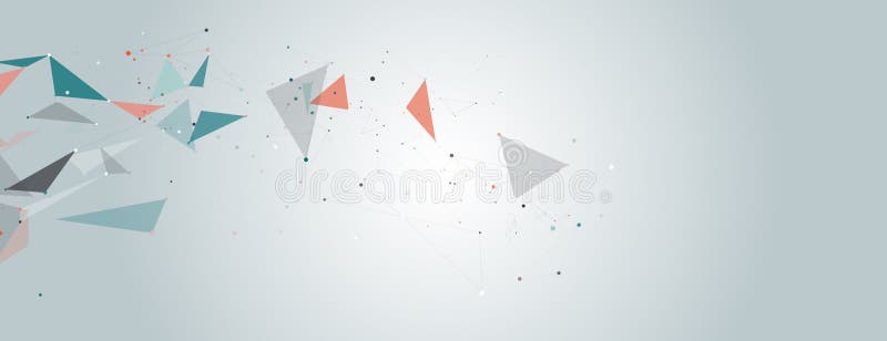 Abstract Connection Technology. Vector Connect Polygonal Design. Social ...