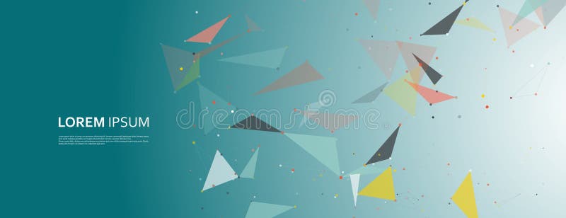 Abstract Connection Technology. Vector Connect Polygonal Design. Social ...
