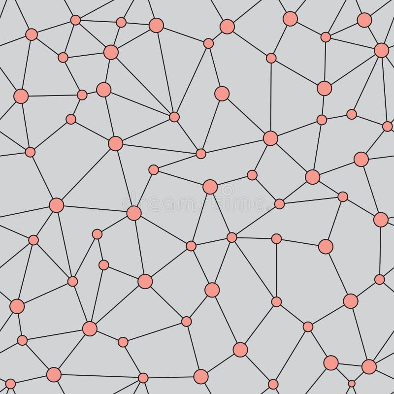 Abstract Connections Seamless Pattern. Geometrical Structure Stock ...