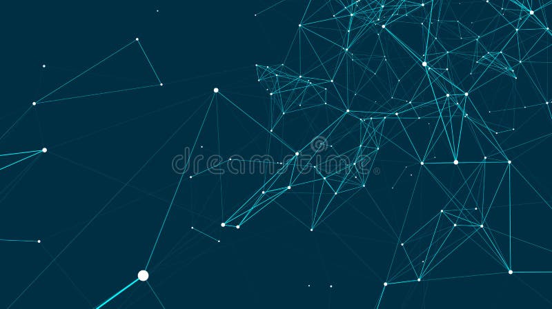 Abstract Connections Are In Space Background With Connecting Dots And Lines Connection
