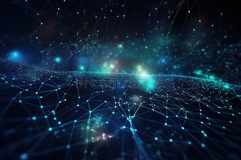 Abstract Connectivity Lines Converge To Symbolize the ...