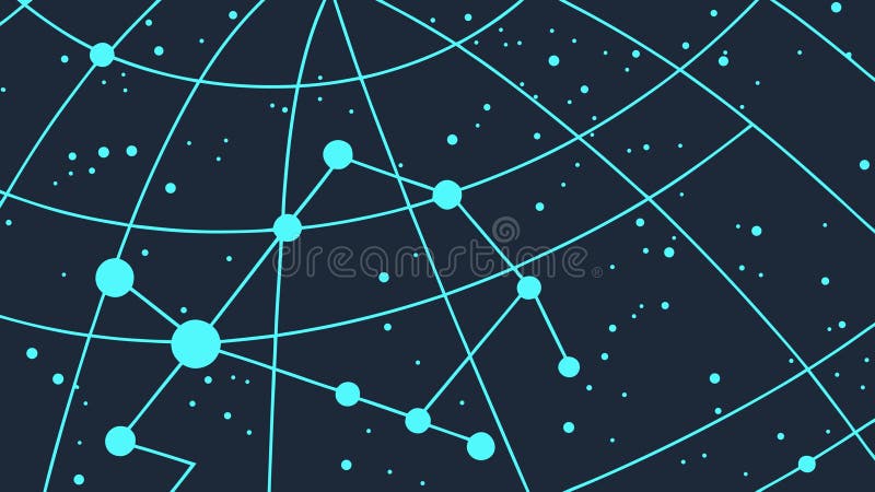 Abstract Constellation and Grid on a Dark Background, Vector Design Generative AI Stock Vector ...