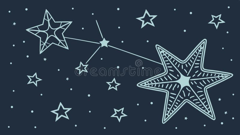 Abstract Constellation Stars Pattern Space Vector Background, Vector ...