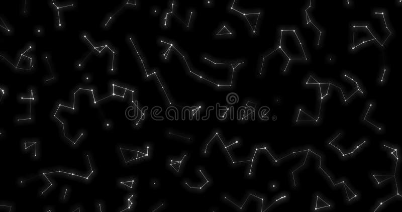 Abstract Constellations in the Night Sky. Looping Animation Stock Video ...