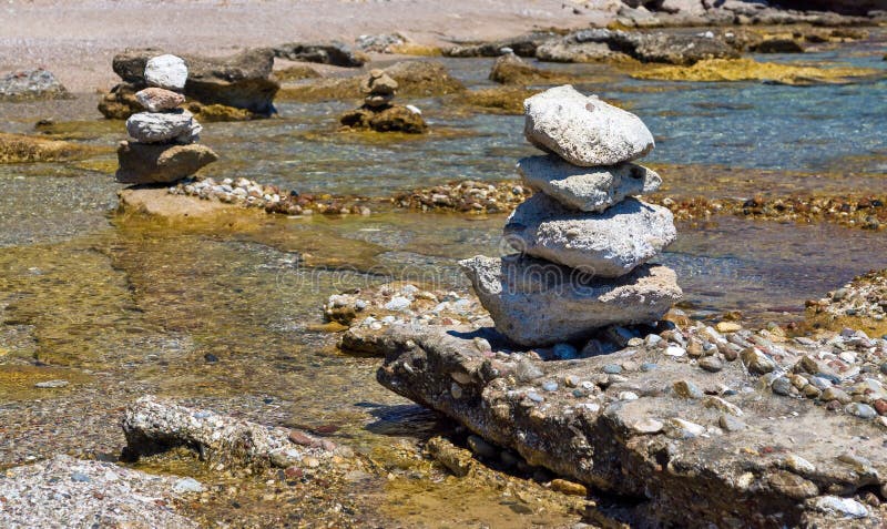 Small Abstract Pyramid from a Cobble-stone Stock Image - Image of ...