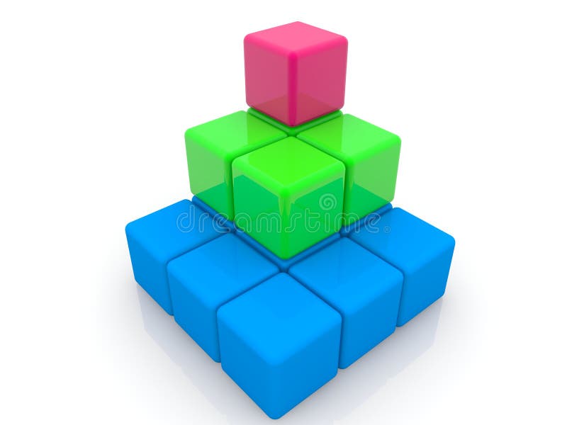 Abstract Construction of Colored Cubes Stock Image - Image of child ...