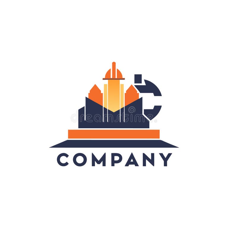Abstract Construction Logo Design Combining Building and Tools Elements ...