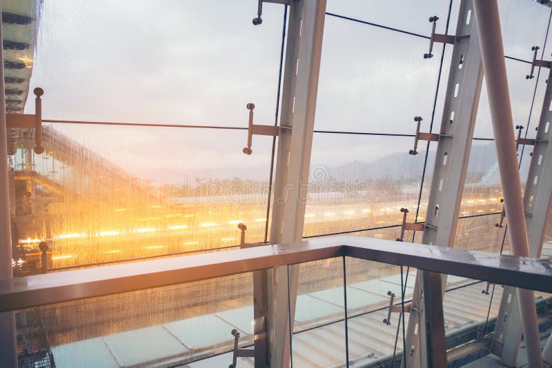 Abstract Construction Steel Frame, Concept of Engineering, Rain Drop on ...