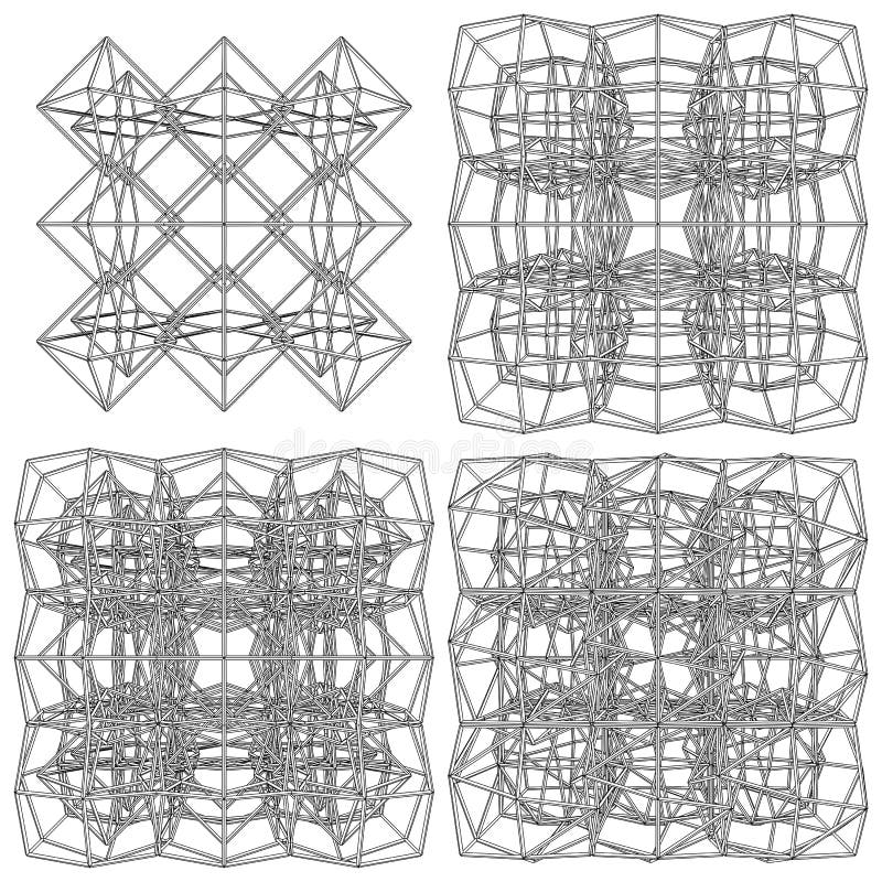 Abstract Construction Structure Isolated Illustration Vector Stock ...