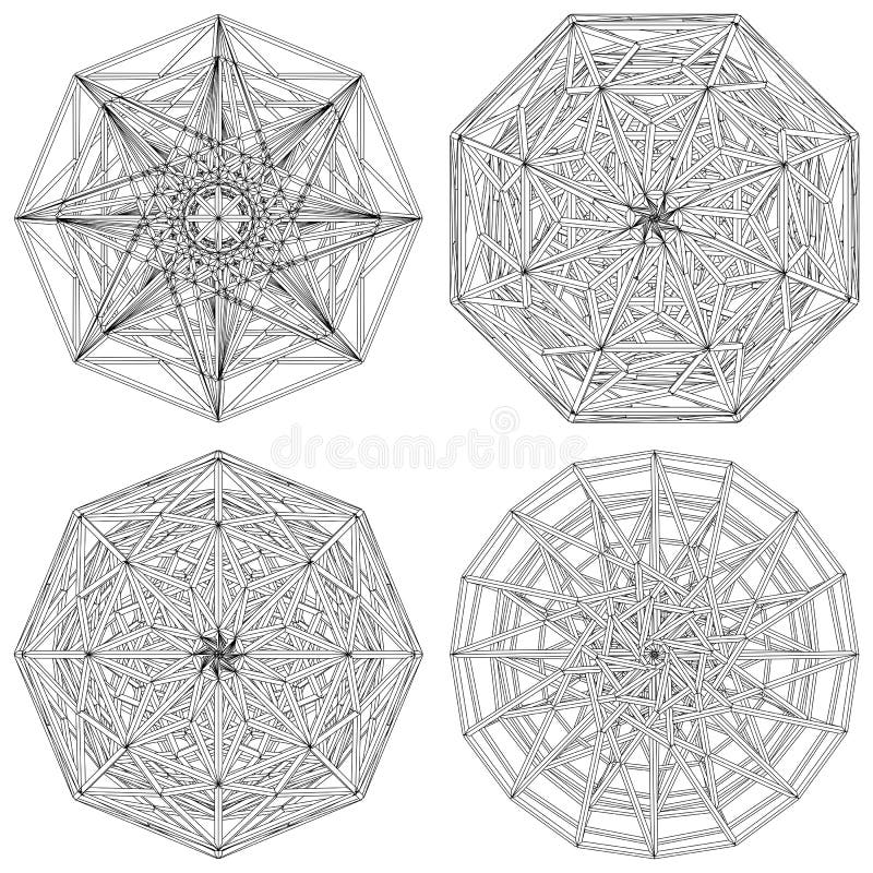 Abstract Construction Structure Isolated Illustration on White ...