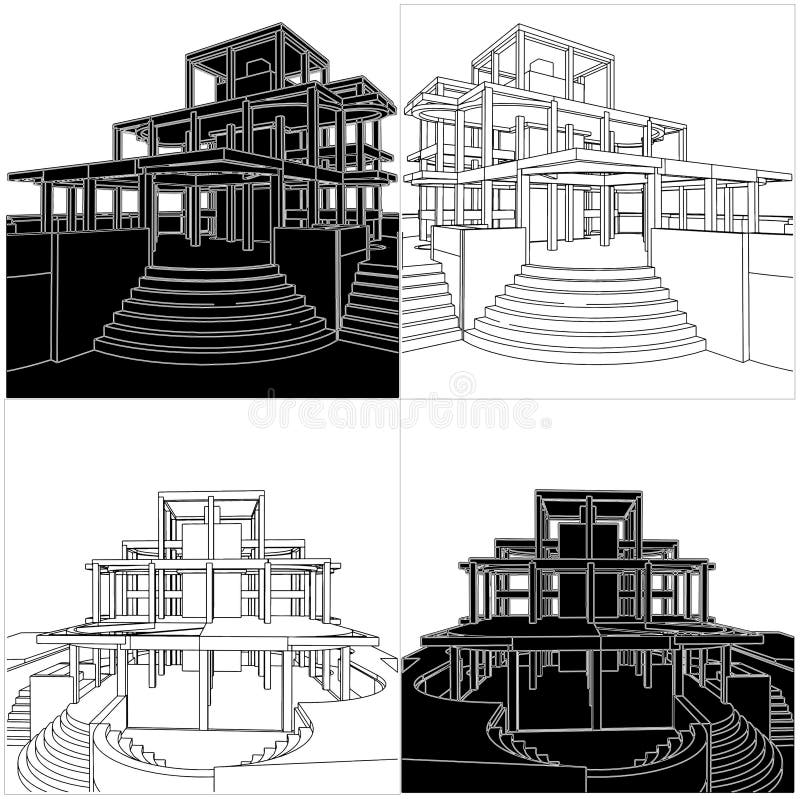 Abstract Construction Structure Vector Stock Vector - Illustration of ...