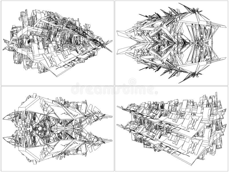 Abstract Construction Structure Vector Stock Vector - Illustration of ...