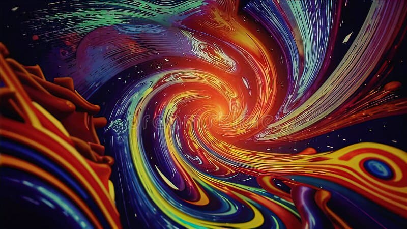 Abstract Contemplative Image in a Quantum and Psychedelic Style with ...