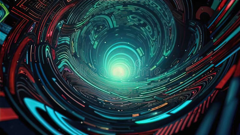 Abstract Contemplative Image in a Quantum and Psychedelic Style with ...