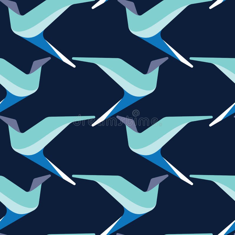 Abstract and Contemporary Birds Seamless Surface Pattern Design Stock ...