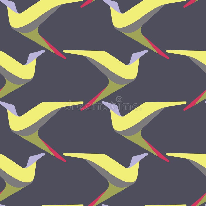 Abstract and Contemporary Birds Seamless Surface Pattern Design Stock ...