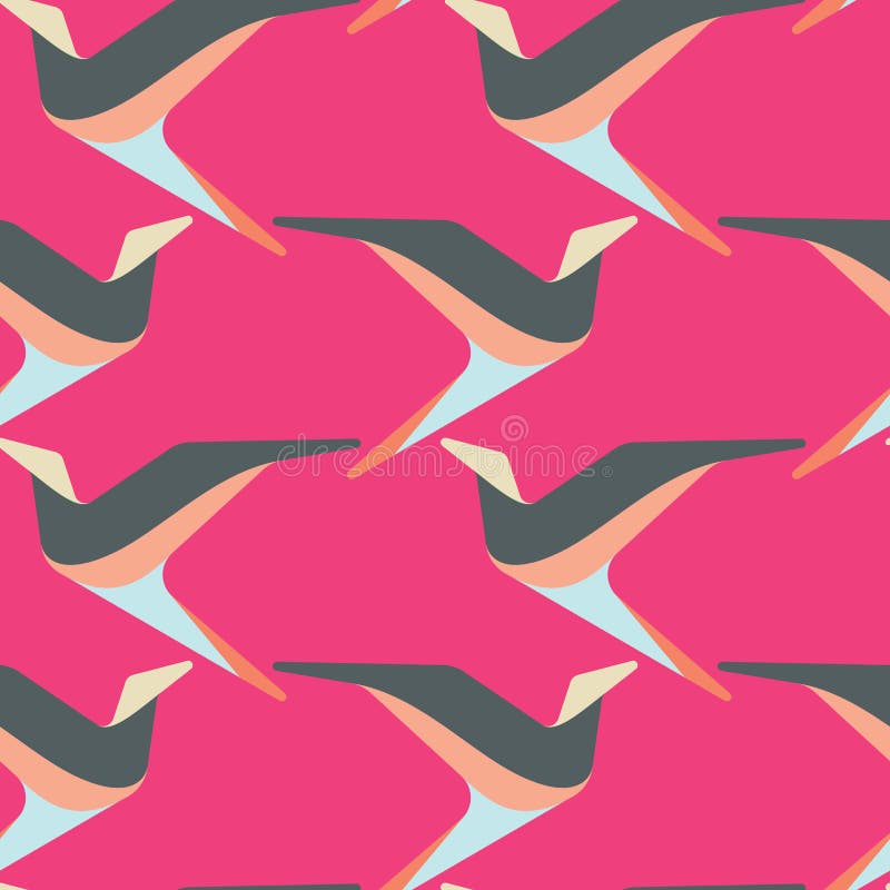 Abstract and Contemporary Birds Seamless Surface Pattern Design Stock ...